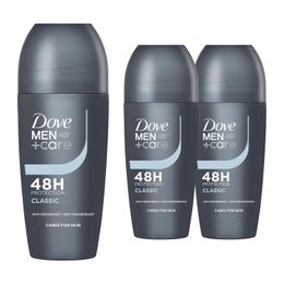 Dove Men+Care Roll-On Classic Antitranspirant-Deodorant 48H Schutz, 3x50ml