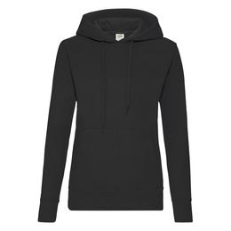 Fruit of the Loom - "Classic 80/20" Kapuzenpullover f&uuml;r Damen (Schwarz)