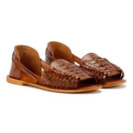 Tower Footwear Hurache Damen Sandalen Aus Braunem Leder