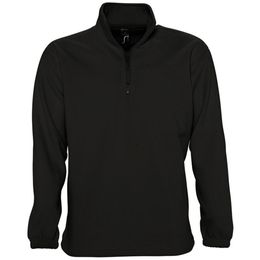 SOLS Ness Unisex Zip Neck Anti-Pill Fleece Top (Schwarz)