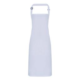 Premier - Herren/Damen Unisex Sch&uuml;rze, mit Latz (Wei&szlig;)