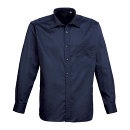 Premier - Hemd f&uuml;r Herren Lang&auml;rmlig (Marineblau)