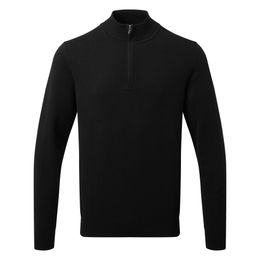 Asquith & Fox Herren Baumwollmischung Zip Sweatshirt (Schwarz)