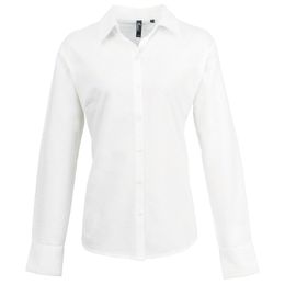 Premier - "Signature" Hemd f&uuml;r Damen Lang&auml;rmlig (Wei&szlig;)
