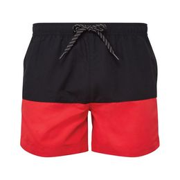 Asquith & Fox - Badeshorts f&uuml;r Herren (Schwarz/Rot)