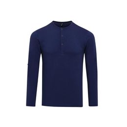 Premier Mens Long John Roll Sleeve T-Shirt (Indigo)