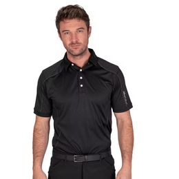 Island Green - Poloshirt Abgesteppt f&uuml;r Herren - Emblem (Schwarz)