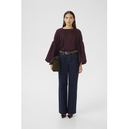 Gestuz Langarm-Bluse GZmalloon Box fit burgundy