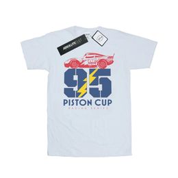 Disney Herren Cars Piston Cup 95 T-Shirt (Wei&szlig;)