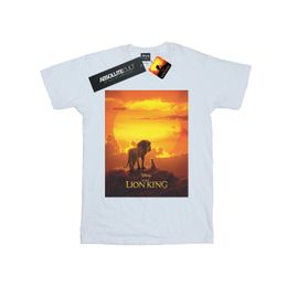 Disney Herren Der K&ouml;nig der L&ouml;wen Film Sunset Poster T-Shirt (wei&szlig;)