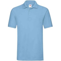 Fruit of the Loom Herren Premium Baumwolle Pique Polo Shirt (Himmelblau)