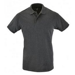 SOLS Mens Perfect Pique Kurzarm-Poloshirt (Charcoal Marl)
