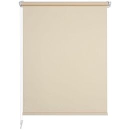 Liedeco Seitenzugrollo &raquo;Klemmfix&laquo; Lichtschutz ohne Bohren inkl. Klemmtr&auml;ger beige Polyester 150cm, 45cm