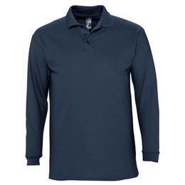 SOLS - "Winter II" Poloshirt f&uuml;r Herren/Damen Unisex Lang&auml;rmlig (Marineblau)