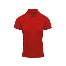 Premier Damen Polo-Shirt Coolchecker mit CoolPlus (Rot)