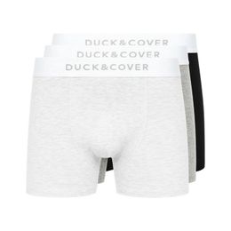 Duck and Cover - "Sagnet" Boxershorts f&uuml;r Herren(3er-Pack) (Grau/Wei&szlig;/Schwarz)