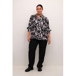 Kaffe Langarm - Hemd Regular fit Black/Pink Graphic Strokes black multi