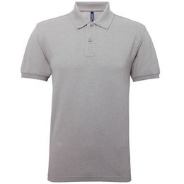 Asquith & Fox Herren Kurzarm Performance Blend Polo Shirt (Heather Grey)
