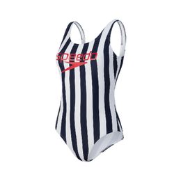 Speedo Ice Cream U-Back Marineblau/Wei&szlig; Damen Badeanzug
