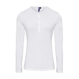 Premier Damen T-Shirt Long John, lang&auml;rmlig (Wei&szlig;)