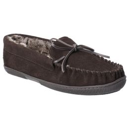 Hush Puppies Herren Ace Slip On Leder Pantoffel (Schokolade)