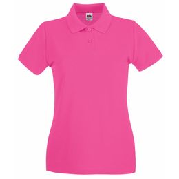 Fruit of the Loom Damen Lady-Fit Premium Kurzarm-Poloshirt (Fuchsia)