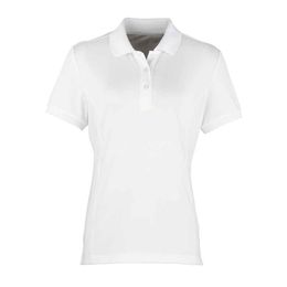 Premier - "Coolchecker" Poloshirt f&uuml;r Damen (Wei&szlig;)