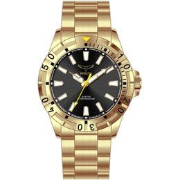 Invicta Specialty 69032 Herrenuhr - Quarzwerk - Metall mit schwarzem Zifferblatt - 42 mm