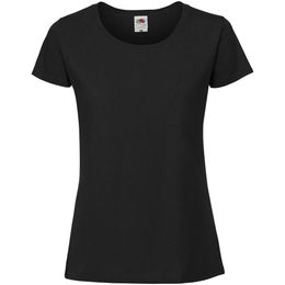 Fruit of the Loom Womens/Ladies Fit Ringspun Premium Tshirt (Schwarz)
