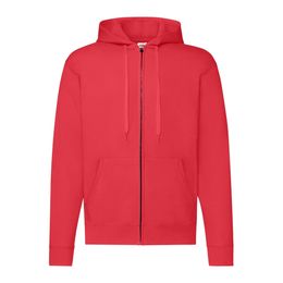 Fruit of the Loom - "Classic" Kapuzenpullover, Mit Rei&szlig;verschluss f&uuml;r Herren (Rot)