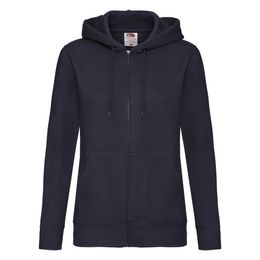 Fruit of the Loom - "Premium" Hoodie mit durchgehendem Rei&szlig;verschluss f&uuml;r Damen (Marineblau)
