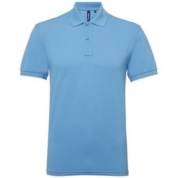 Asquith & Fox Herren Kurzarm Performance Blend Polo Shirt (Kornblume)