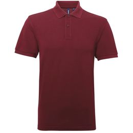 Asquith & Fox Herren Kurzarm Performance Blend Polo Shirt (Burgund)