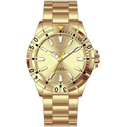 Invicta Specialty 69030 Herrenuhr - Quarzwerk - Metall mit goldenem Zifferblatt - 42 mm