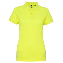Asquith & Fox Damen/Damen Kurzarm-Poloshirt aus Performance-Mischung (neongelb)