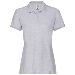 Fruit of the Loom - "Premium" Poloshirt f&uuml;r Damen (Grau meliert)
