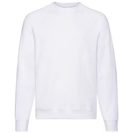 Fruit of the Loom Herren Classic 80/20 Raglan Sweatshirt (Wei&szlig;)