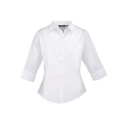 Premier - Hemd f&uuml;r Damen 3/4 &Auml;rmel (Wei&szlig;)