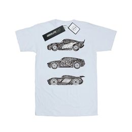 Disney - "Cars Text Racers" T-Shirt f&uuml;r Herren (Wei&szlig;)