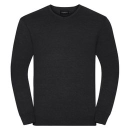 Russel Athletic Russell Collection - Sweatshirt V-Ausschnitt f&uuml;r Herren (Holzkohle-Mergel)