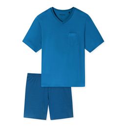 Schiesser Herren Pyjama Comfort EssentialsSchlafanzug, Pyjama Set, Nachtw&auml;sche