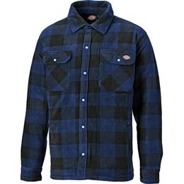 Dickies Herren Portland Langarm-Polyester Polar Fleece gepolstertes Hemd