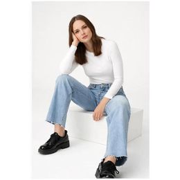 Blue Wash Wide Leg Jeans