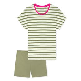 Schiesser Damen Pyjama Casual EssentialsSchlafanzug, Pyjama Set, Nachtw&auml;sche