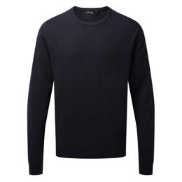 Premier Erwachsene Unisex-Pullover mit Rundhalsausschnitt aus reicher Baumwolle (Marine)