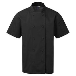 Premier - "Coolchecker" Kochjacke f&uuml;r Herren/Damen Unisex (Schwarz)