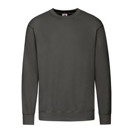 Fruit of the Loom - Sweatshirt f&uuml;r Herren/Damen Unisex angesetzte &Auml;rmel (Hellgrau)