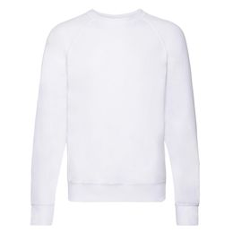 Fruit of the Loom - Sweatshirt f&uuml;r Herren/Damen Unisex Raglan&auml;rmel (Wei&szlig;)