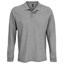 SOLS Unisex Adult Prime Pique Langarm-Poloshirt (grau meliert)
