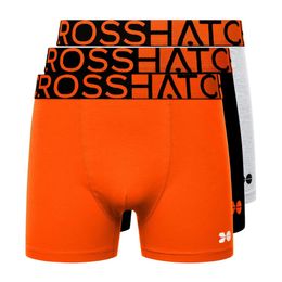 CrossHatch - "Dumas" Boxershorts f&uuml;r Herren (3er-Pack) (Rot/Orange)